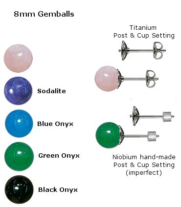 Titanium and Niobium Gemballs and Metal Ball Earrings at Wear Earrings ...