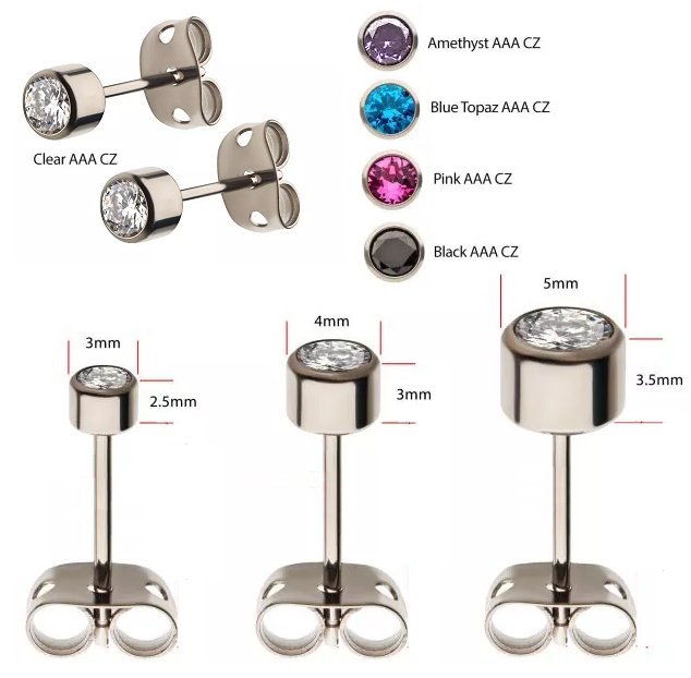 Titanium and Niobium Faceted Gemstone Earrings at Wear Earrings Again ...